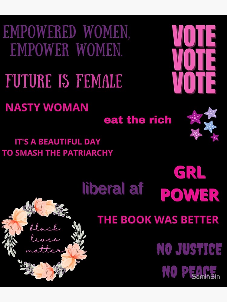 "LIBERAL GIRL STICKER PACK" Poster for Sale by SaminBin | Redbubble