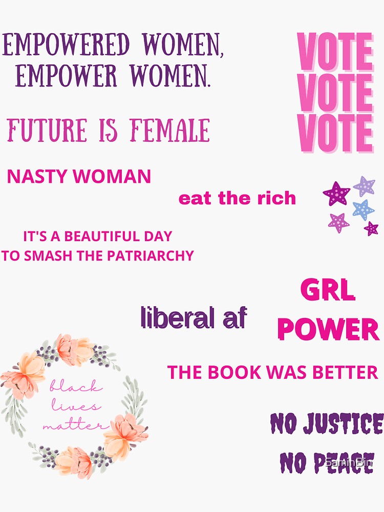 "LIBERAL GIRL STICKER PACK" Sticker for Sale by SaminBin | Redbubble