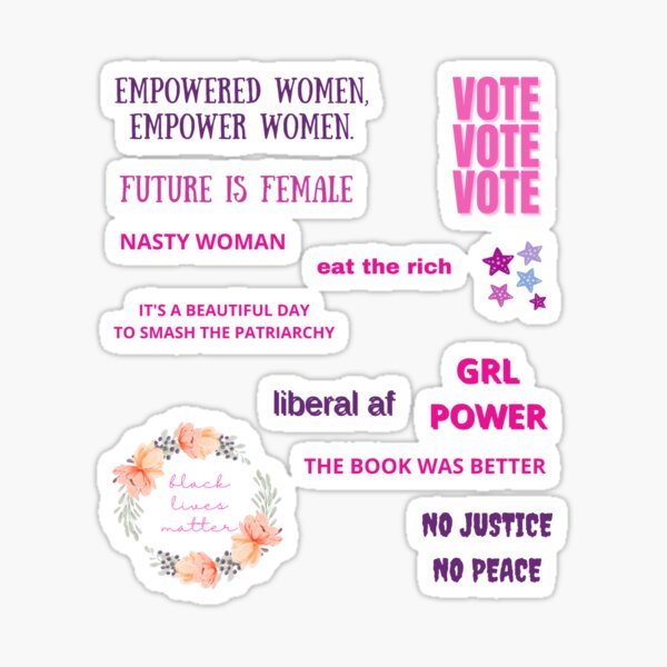 "LIBERAL GIRL STICKER PACK" Sticker for Sale by SaminBin | Redbubble
