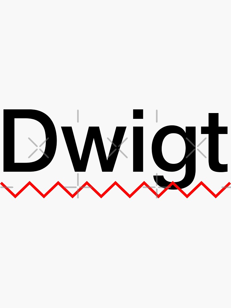 "Dwigt, Dwight, Samuel L. Chang, Threat Level Midnight" Sticker for ...