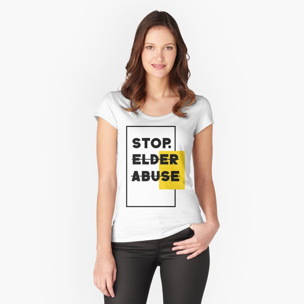 "stop elder abuse text art t-shirt | stop elder abuse many more ...