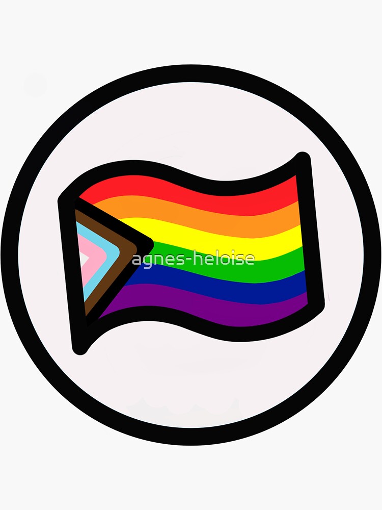 Progress Rainbow Pride Flag Sticker For Sale By Agnes Heloise Redbubble