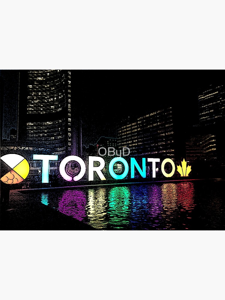 "Toronto Sign Ink Sketch " Sticker for Sale by OByD | Redbubble