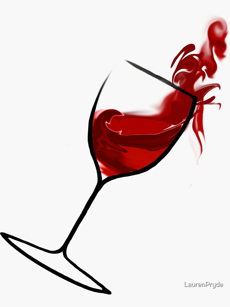 "Red Red Wine" Sticker for Sale by Lauren Pryde | Redbubble