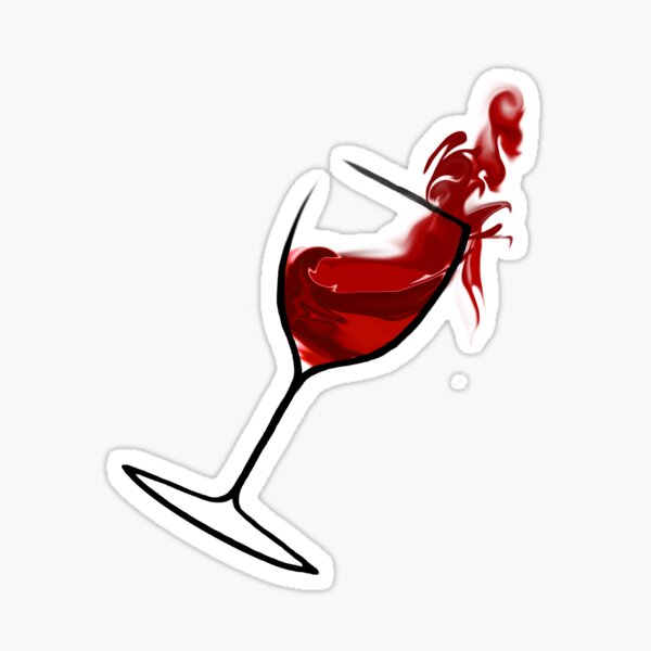 "Red Red Wine" Sticker for Sale by Lauren Pryde | Redbubble