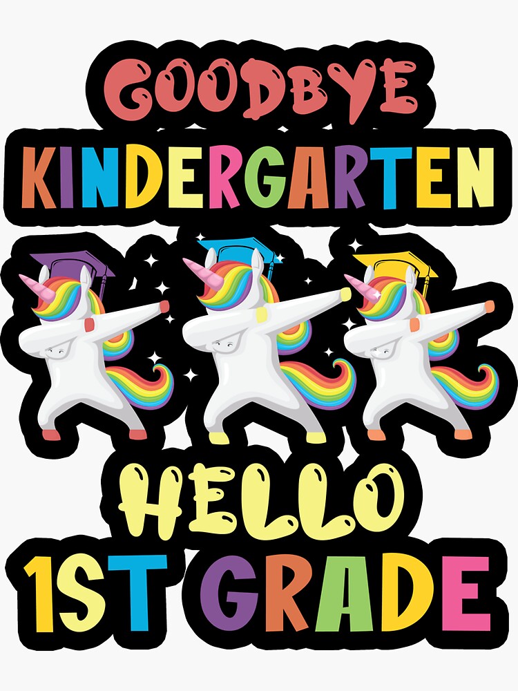 "Goodbye Kindergarten Class of 2034 2021 Grad Hello 1st Grade stickers ...
