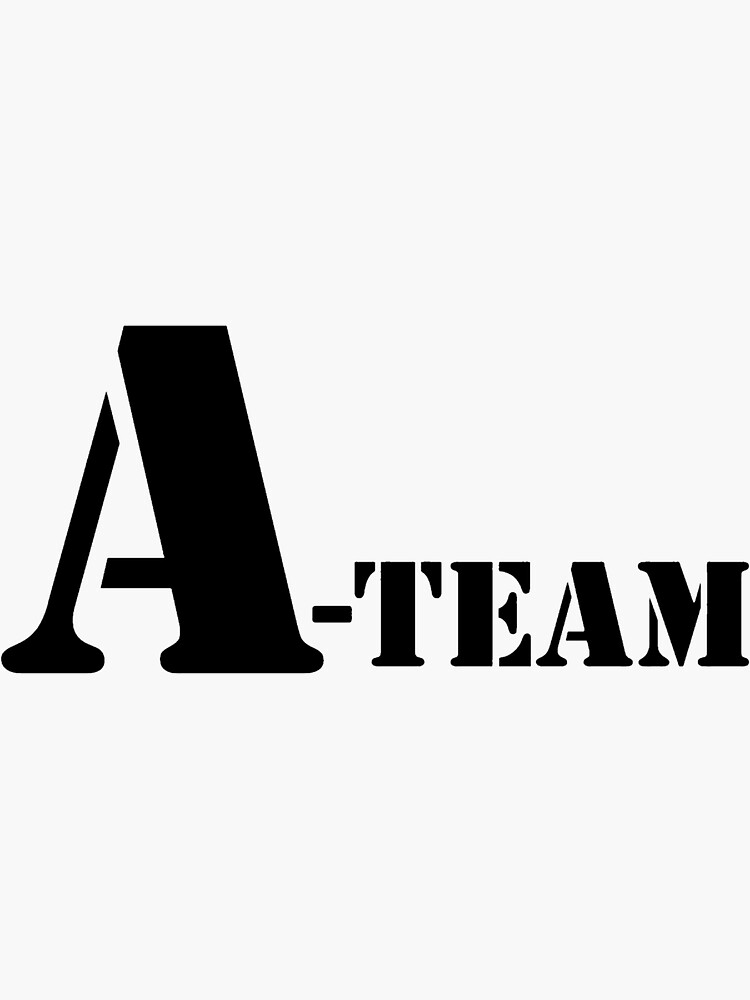 "A Team" Sticker for Sale by LambVindaloo | Redbubble