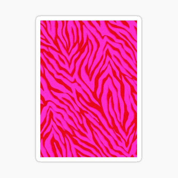 "Preppy Vibrant Pink Zebra Print" Sticker for Sale by lcd93 | Redbubble