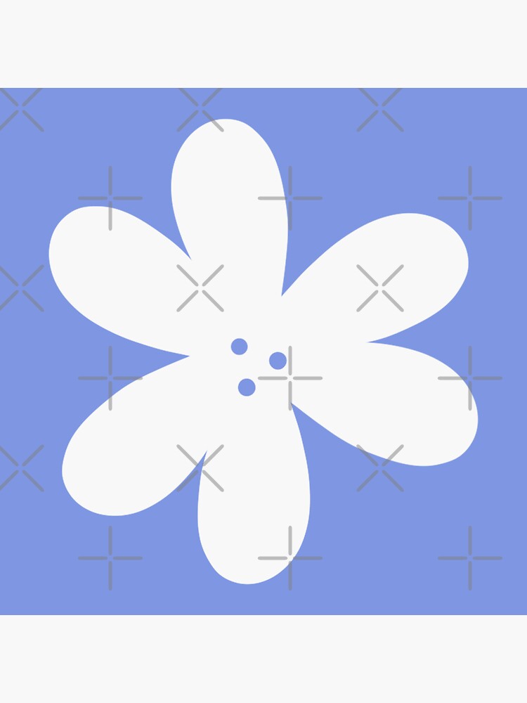"Flower Outline - periwinkle" Sticker by JuneNostalgia | Redbubble