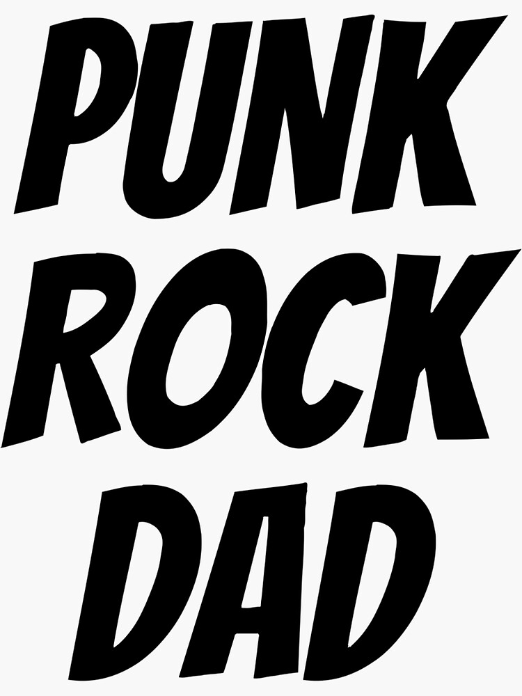 "Punk Rock Dad" Sticker by scenekidco | Redbubble