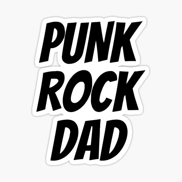 "Punk Rock Dad" Sticker by scenekidco | Redbubble