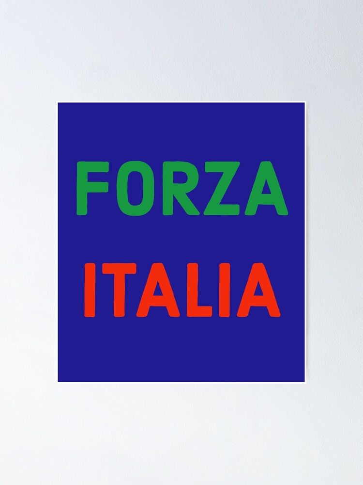 "Forza italia football soccer calcio italy flag azzurri" Poster by ...