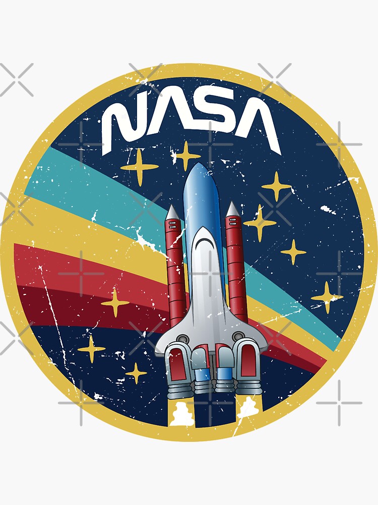 "Nasa Circle Shuttle Space Art Vector Artwork" Sticker for Sale by art ...