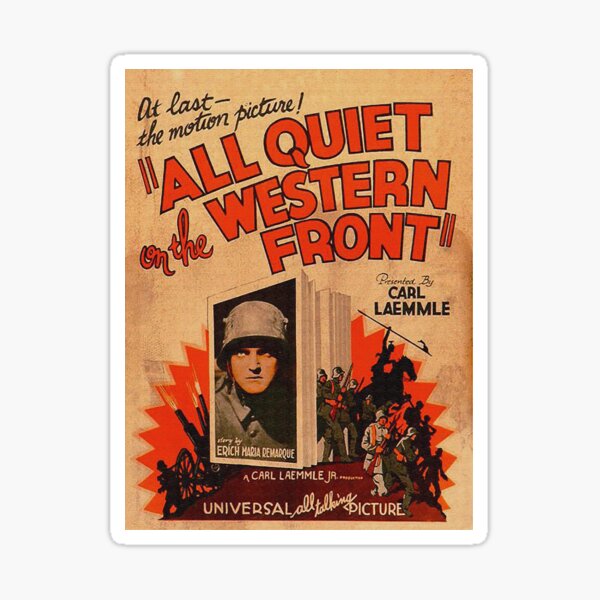 "All Quiet on the Western Front, 1930 poster" Sticker for Sale by ...