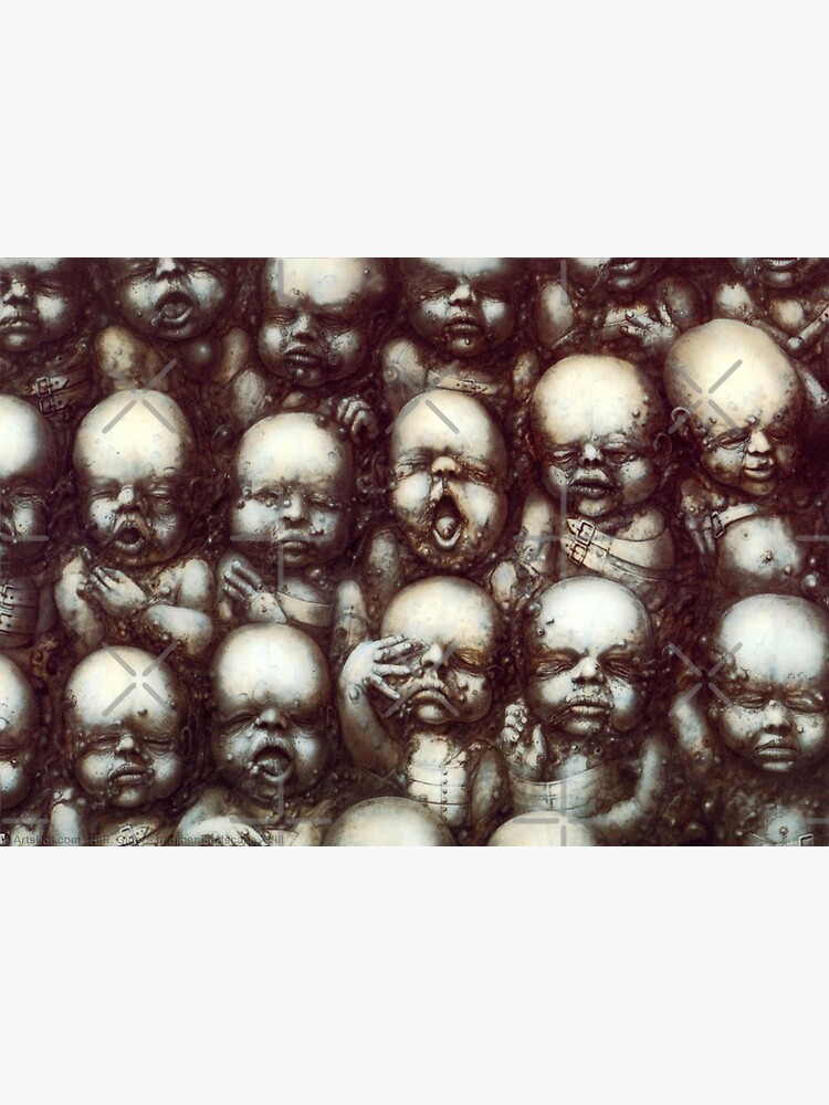 "HR Giger Steampunk Babies" Sticker for Sale by ep-pandality | Redbubble