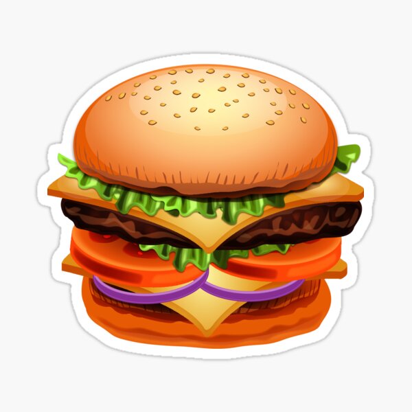 "Cute burger" Sticker for Sale by artMoni | Redbubble