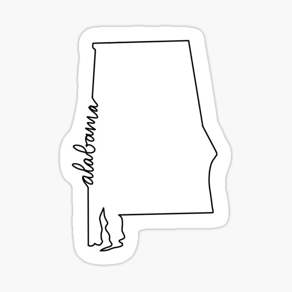 "Minimalist Alabama Sticker" Sticker for Sale by ArbitrarilyDsgn ...