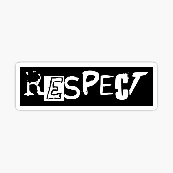 "Respect" Sticker for Sale by UDDesign | Redbubble