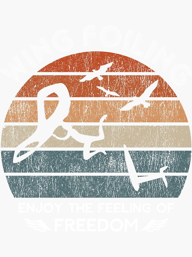 "Wing Foiling Surfer Gifts" Sticker for Sale by Grimbart | Redbubble