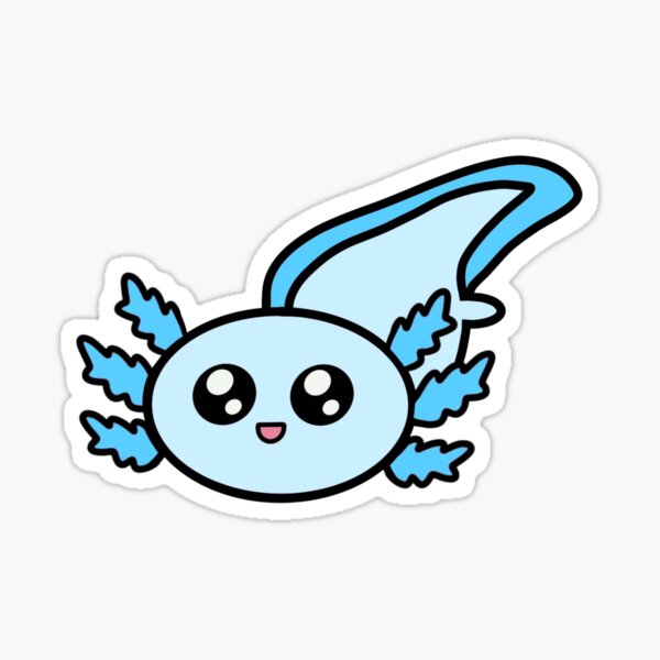 "Blue Axolotl " Sticker for Sale by TiffyAesthetics | Redbubble