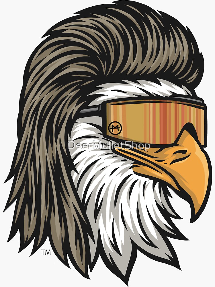 "Eagle Mullet" Sticker for Sale by DeerMulletShop | Redbubble