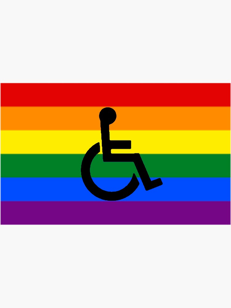 "Disability pride flag" Sticker for Sale by Drowningwoodfae | Redbubble