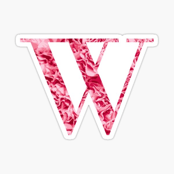 "Letter W - Light Pink Flowers" Sticker for Sale by CiaraPrints | Redbubble
