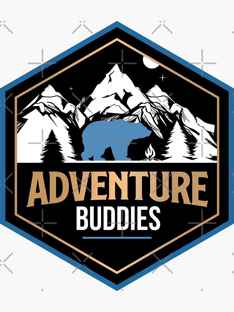 "Adventure Buddies - My Favorite Camping Buddies" Sticker by paubaz ...