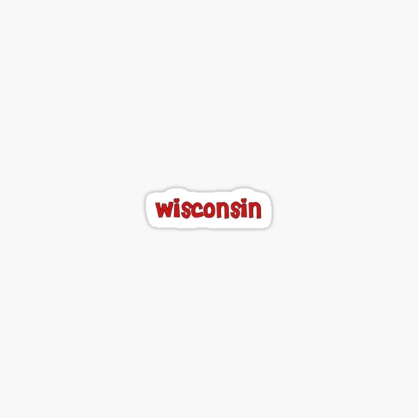 "Wisconsin heart logo" Sticker for Sale by vnessmurray | Redbubble