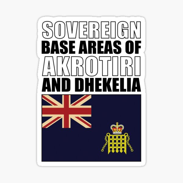 "Flag of Sovereign Base Areas of Akrotiri and Dhekelia" Sticker for ...