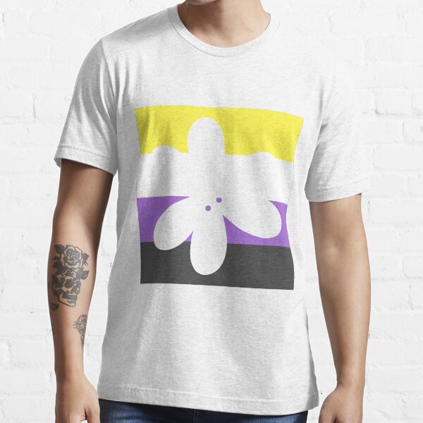 "Flower Outline - discreet nonbinary pride flag" T-shirt for Sale by ...