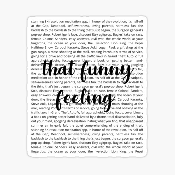 "That Funny Feeling - Inside, Bo Burnham" Sticker by gabimoncivais ...