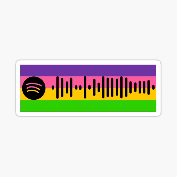 "girls by girl in red Spotify code WLW" Sticker for Sale by ...
