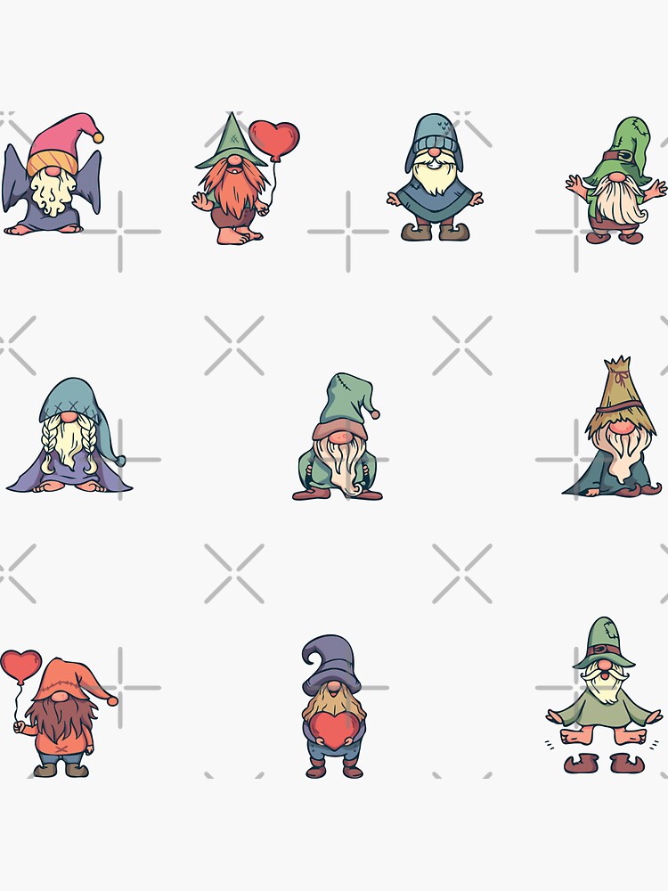 "Ultimate gnome gang pack" Sticker by ARLAN-GONSALVES | Redbubble