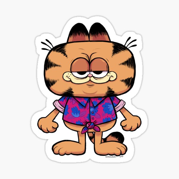 "bi garfield" Sticker for Sale by heymunstrr | Redbubble