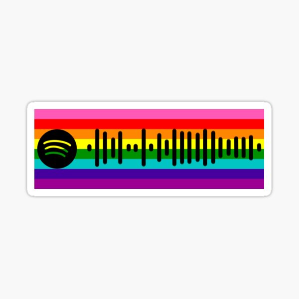 "Girls by girl in red Spotify Code rainbow" Sticker by keatonposada ...