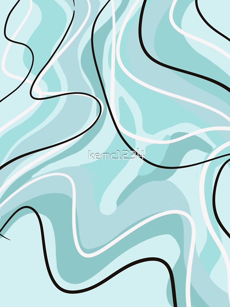 "70s Blue Abstract Wavy Pattern" Sticker for Sale by kemc1234 | Redbubble