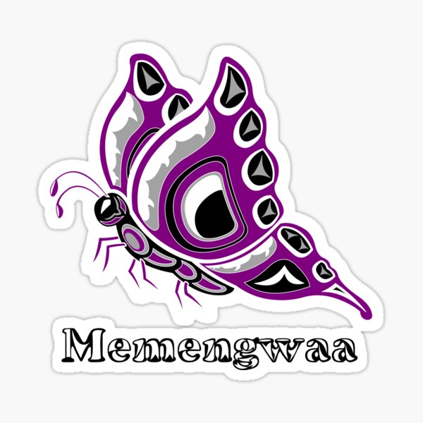 Memengwaa Butterfly Asexual Pride Sticker For Sale By Kendrahowland Redbubble