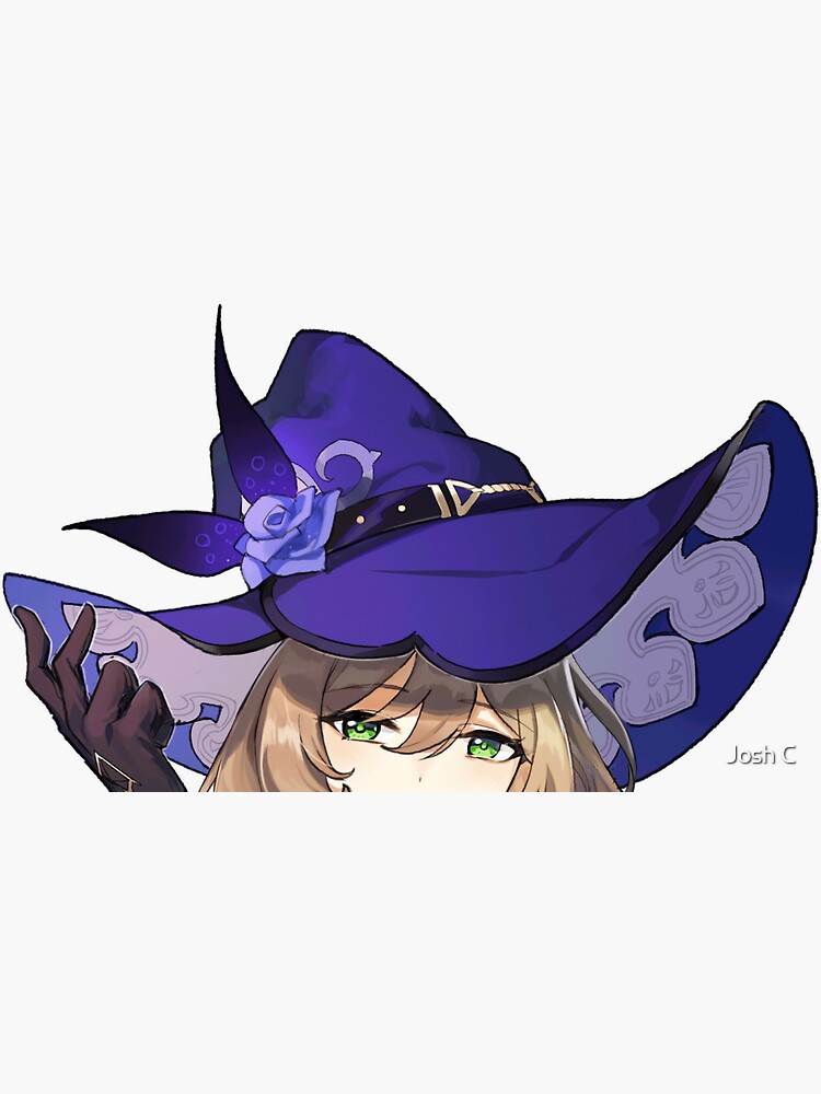 "Genshin impact / Lisa / Peeker / Peeking / Genshin impact Sticker ...