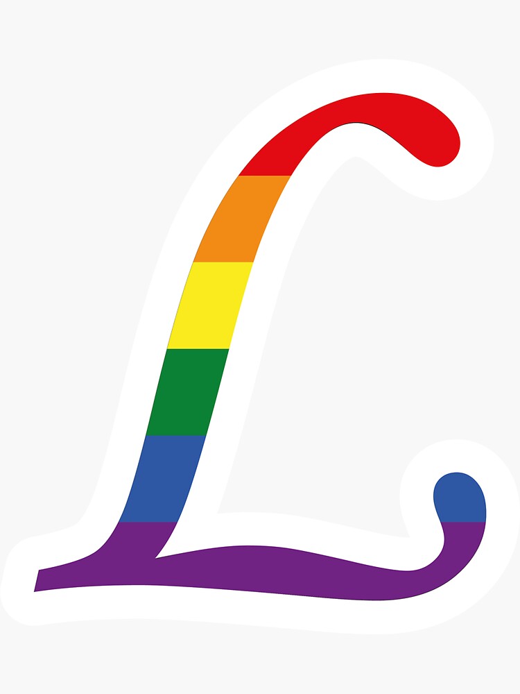 "Letter L Rainbow Initial" Sticker for Sale by LOREANS | Redbubble