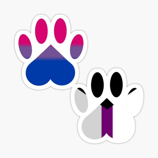 "Bi Demisexual Pride Paws" Sticker by shaneisadragon | Redbubble