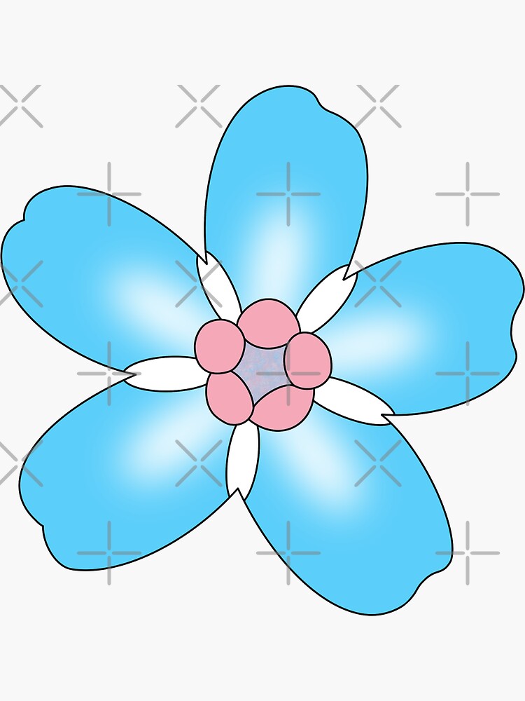 "Transgender Pride Flag Flower" Sticker for Sale by artwork-of-krb ...