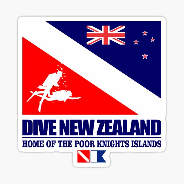 "Dive New Zealand (DF)" Sticker for Sale by curranmorgan | Redbubble