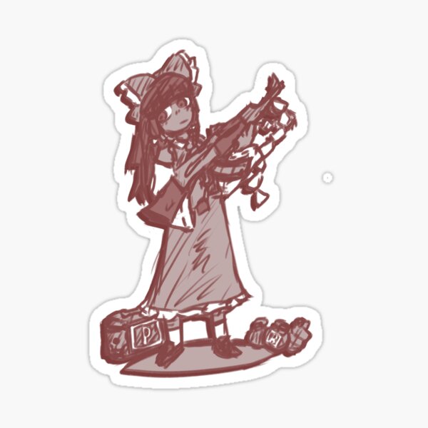 "Reimu Gun" Sticker for Sale by RGSnoips | Redbubble
