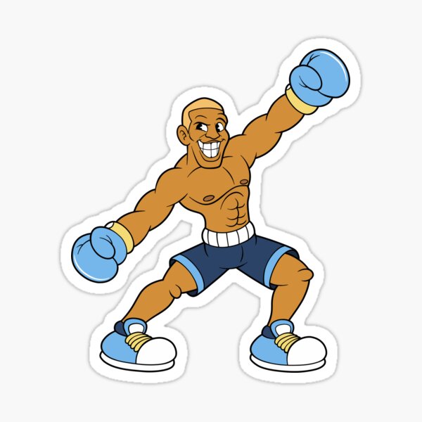 "Disco Boxer Sticker" Sticker for Sale by DannyCortoons | Redbubble
