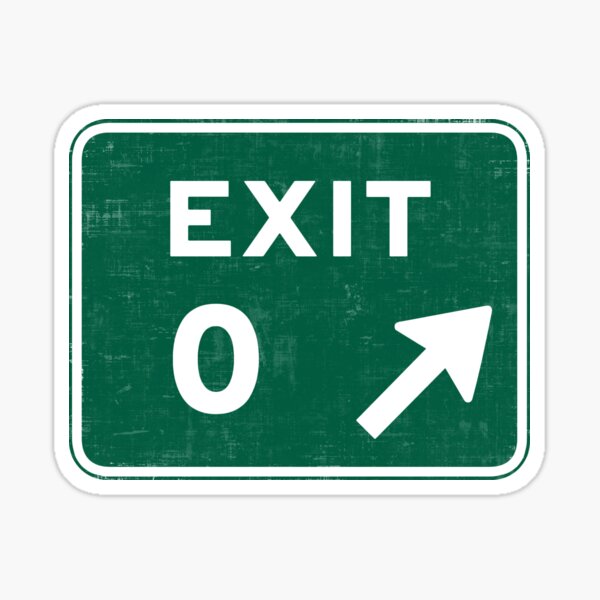 "Exit 0 Zero" Sticker for Sale by ArousedKnot | Redbubble