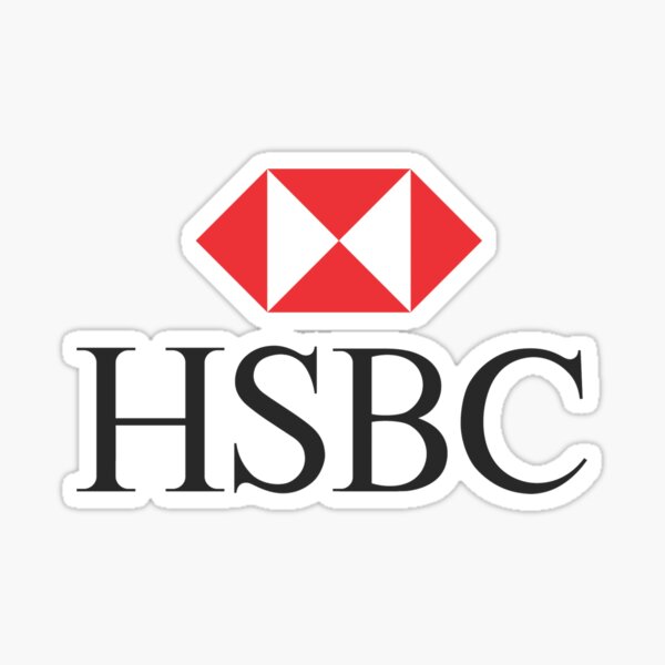 "hsbc merch" Sticker for Sale by tahutelur44 | Redbubble