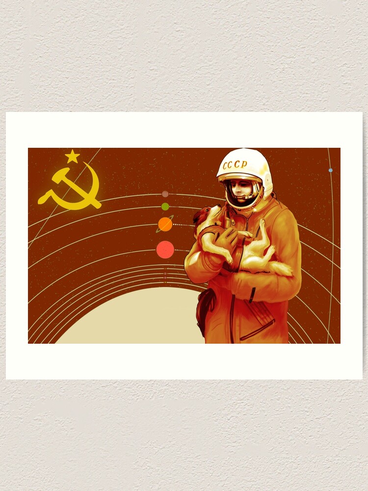 "Symbol of Soviet Space program, Yuri Gagarin and Laika the Space Dog ...