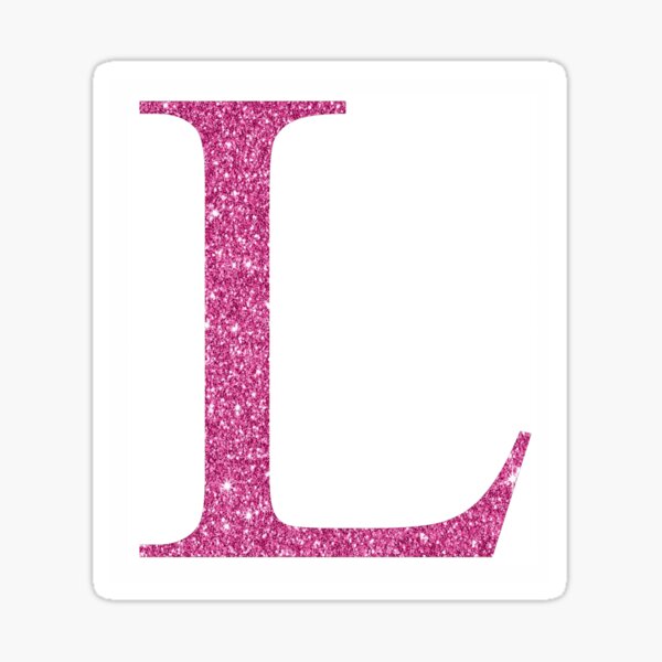 "Pink Glitter L Design" Sticker for Sale by DanielNicolle | Redbubble