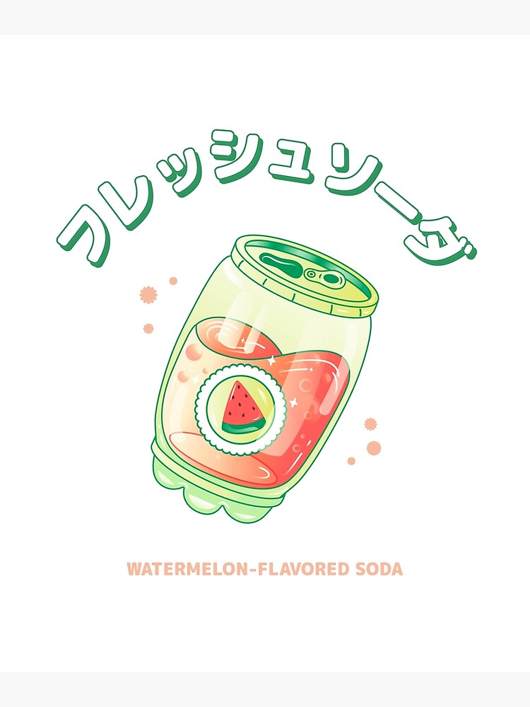 "Japanese watermelon juice bottle" Poster by TanikaBaez | Redbubble